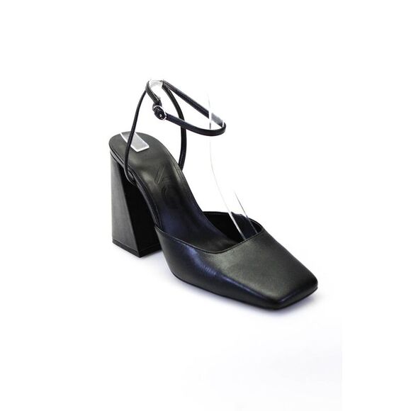 Mango | Shoes | Mng Womens Square Toe Block Heel Ankle Strap Pumps ...